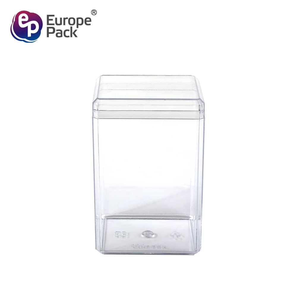 OEM 9OZ 270ml plastic clear rectangle Snack Container with Lids ...