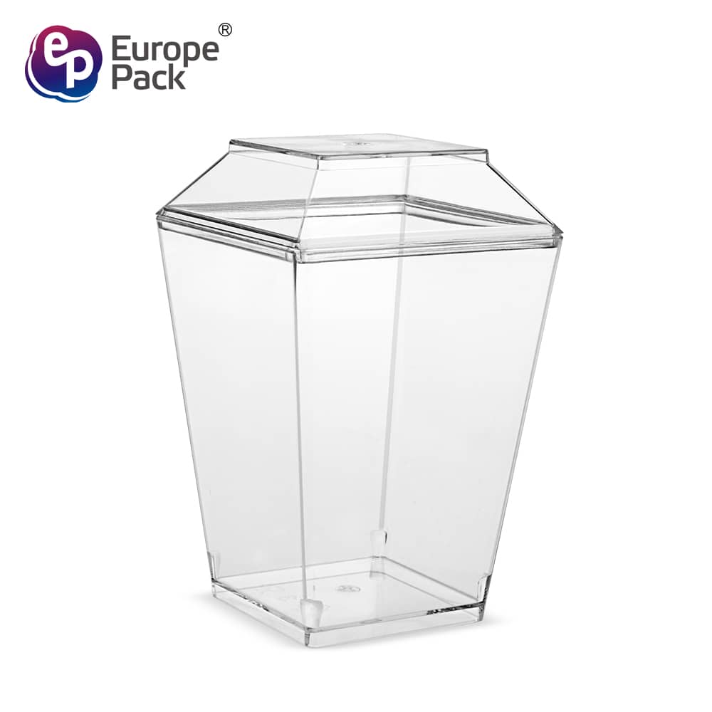 OEM Hot sale 100% food grade 160ml square shape transparent plastic ...