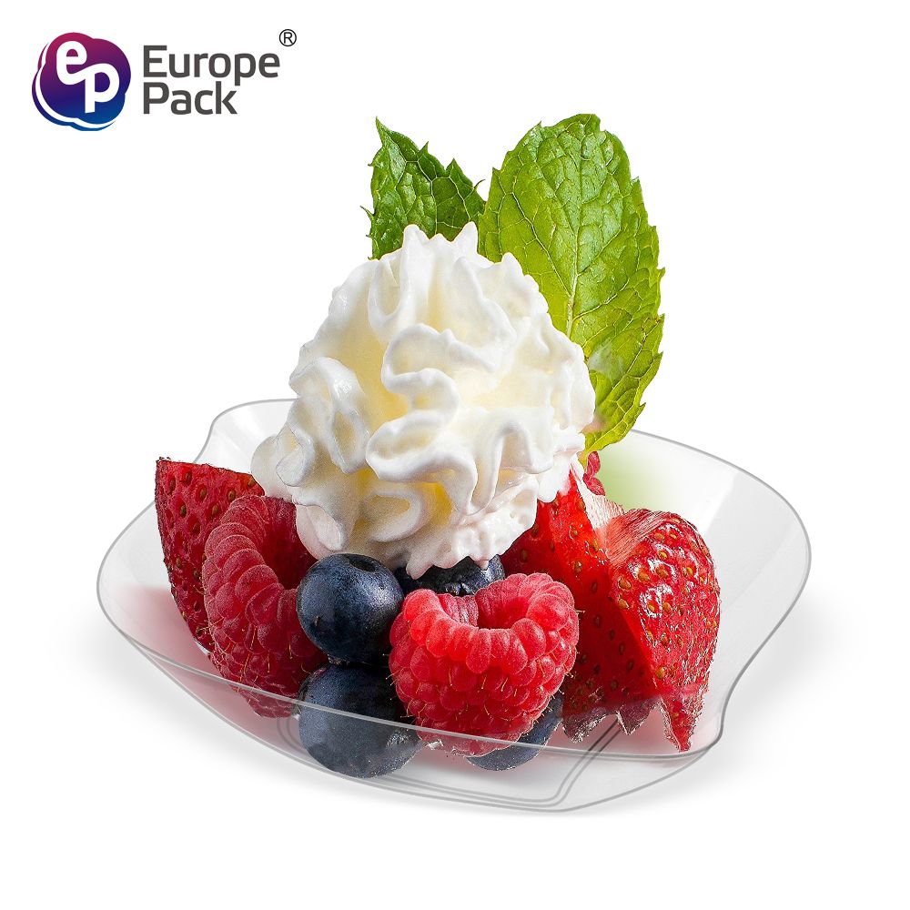 OEM DISPOSABLE PLASTIC MINI FOOD TRAY – 88ml clear PS mini food tray ...